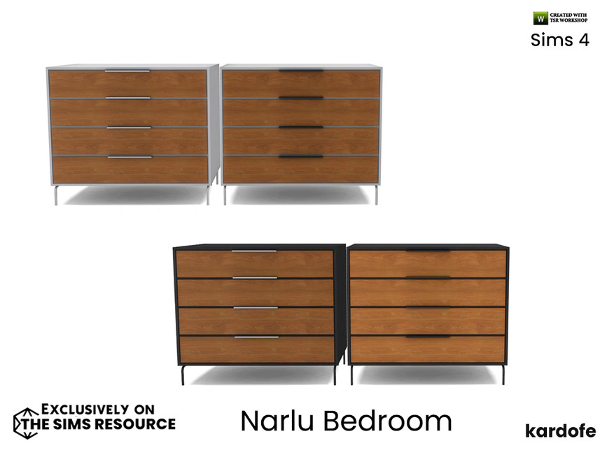 The Sims Resource - kardofe_Narlu Bedroom_Chest of drawers
