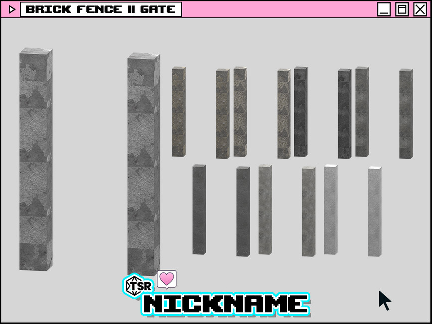 The Sims Resource - brick fence ll
