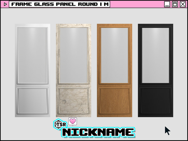 The Sims Resource | frame glass panel round l M