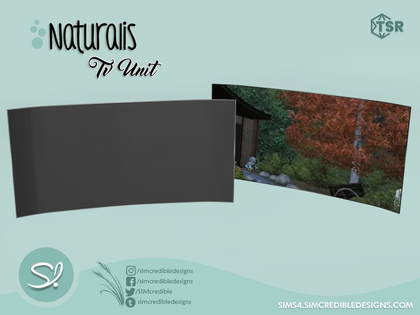 The Sims Resource - Naturalis TV Unit curved TV