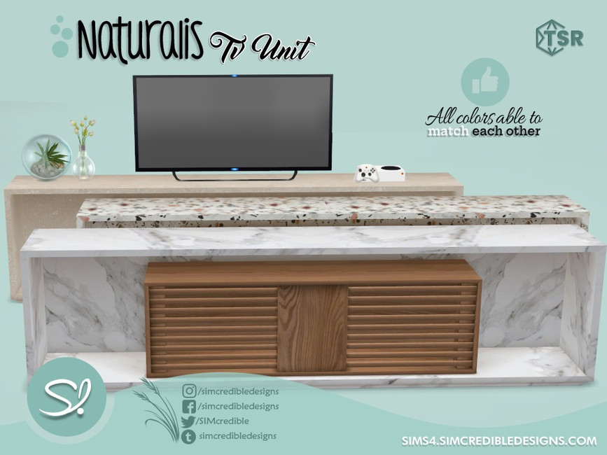The Sims Resource - Naturalis TV Unit Sideboard