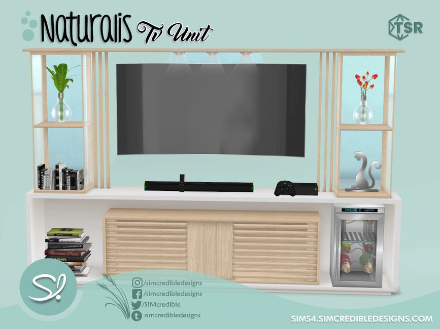 The Sims Resource - TV Unit Mirror TV Stand