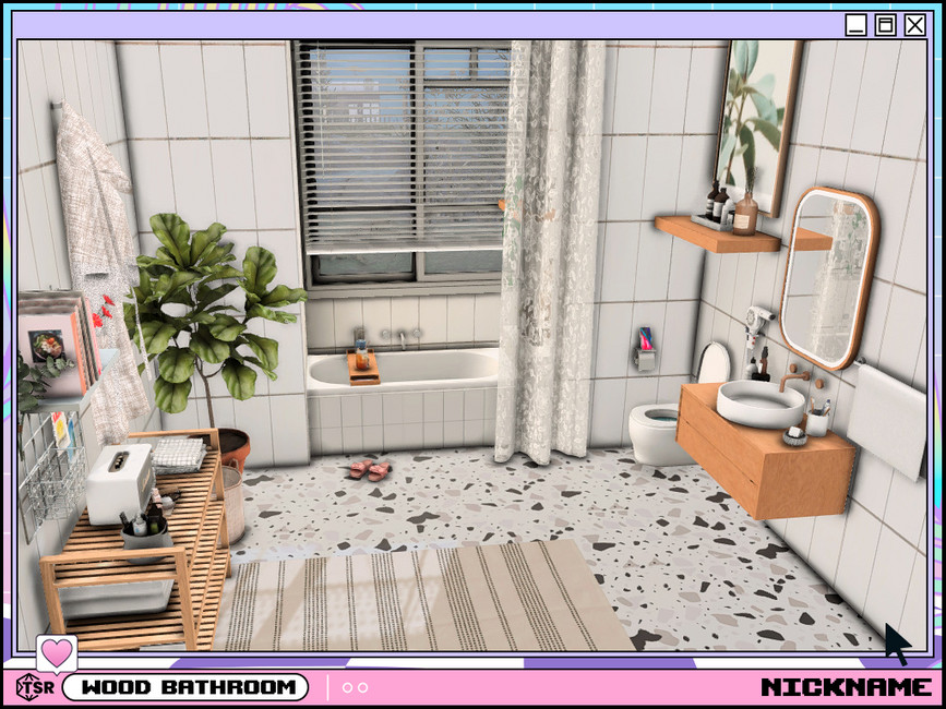 The Sims Resource - wood bathroom set