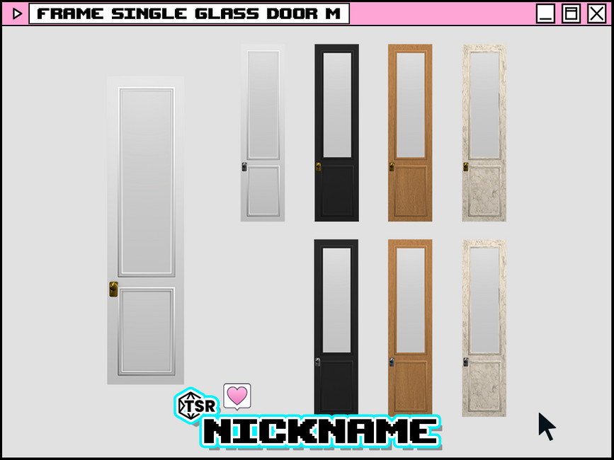 The Sims Resource - frame single glass door M