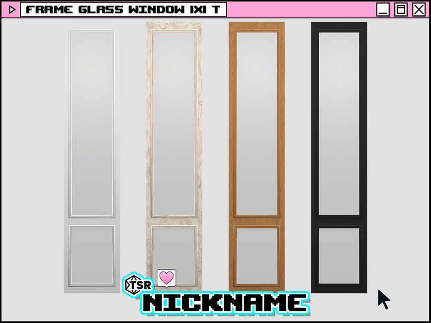 The Sims Resource - frame glass window 1x1 T