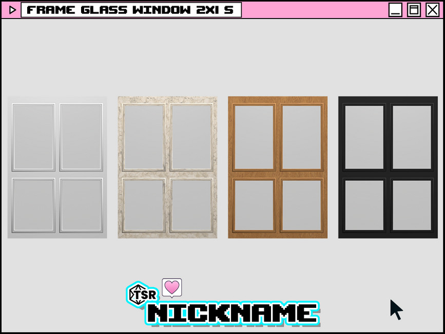 The Sims Resource - frame glass window 2x1 S