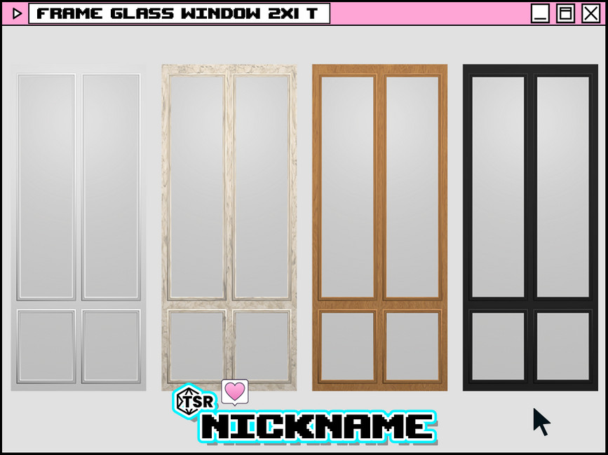 The Sims Resource - frame glass window 2x1 T