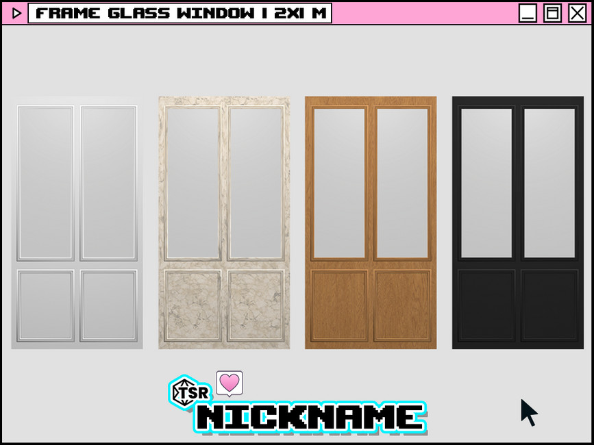 The Sims Resource - frame glass window l 2x1 M