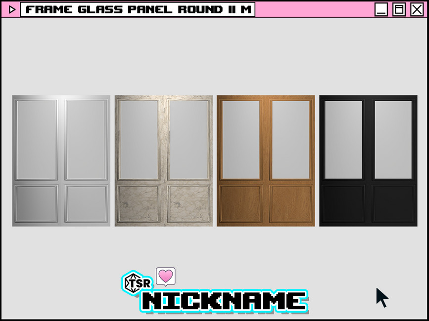 The Sims Resource - frame glass panel round ll M