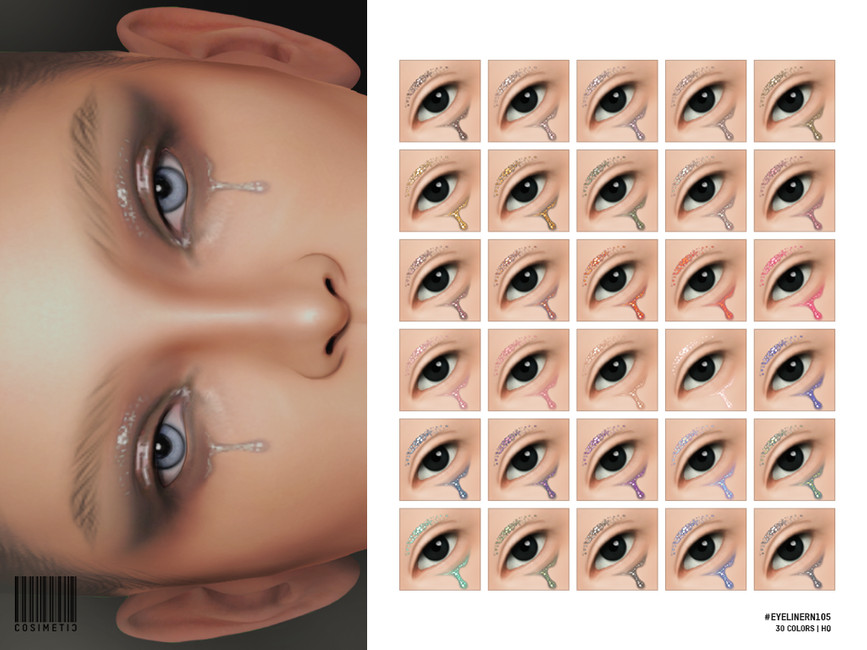 The Sims Resource - Tears | Eyeliner N105