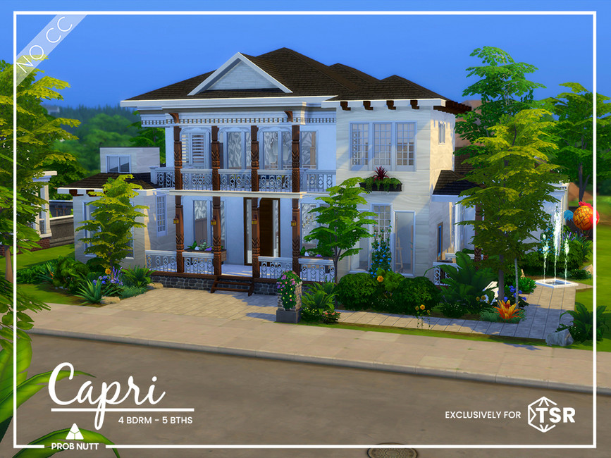 The Sims Resource - Capri Family Home | NO CC