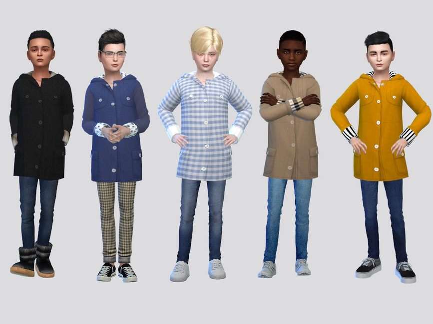 The Sims Resource - Raincoat Jacket Boys