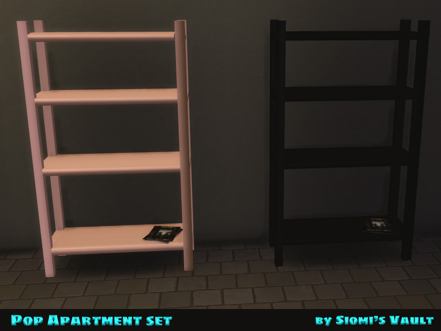 The Sims Resource - Pop apartment bookcase by Siomi's Vault