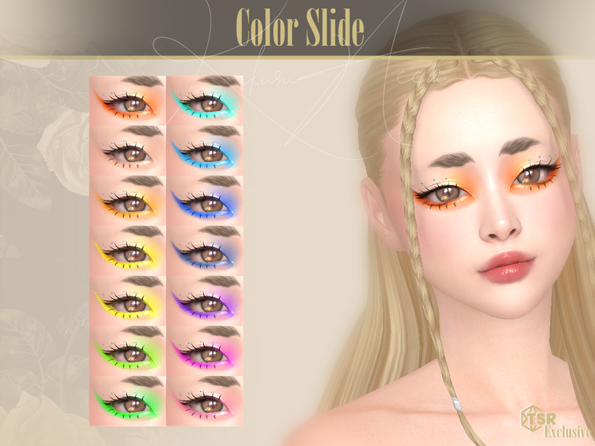 The Sims Resource - Color Slide Eyeshadow