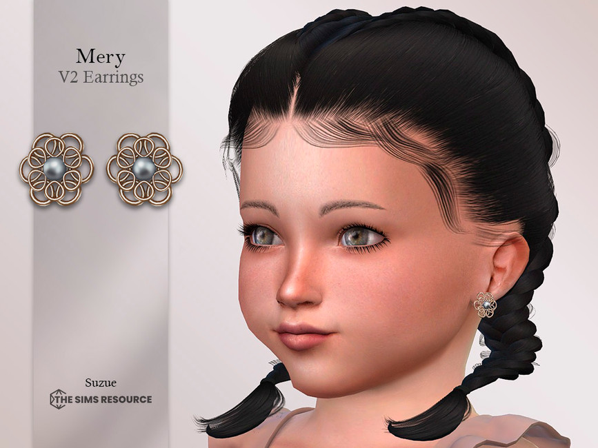 The Sims Resource - Mery Earrings Toddler