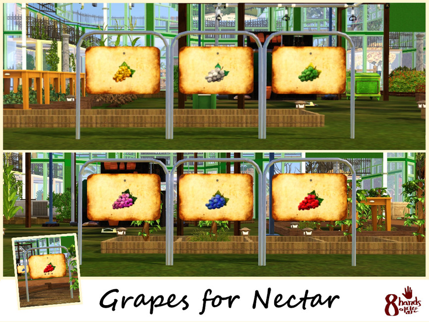 The Sims Resource - Large garden signs for Grapes