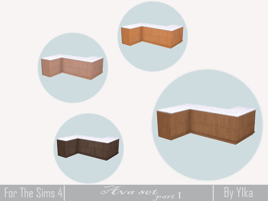 The Sims Resource - [SJB] Ava set part I Kitchen - Counter I by Ylka
