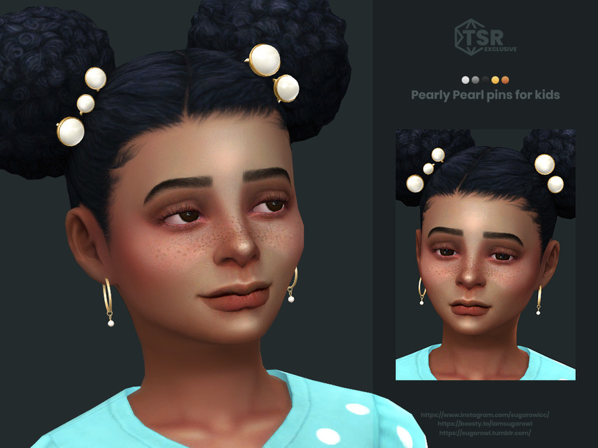 The Sims Resource - Pearly Pearl pins for kids