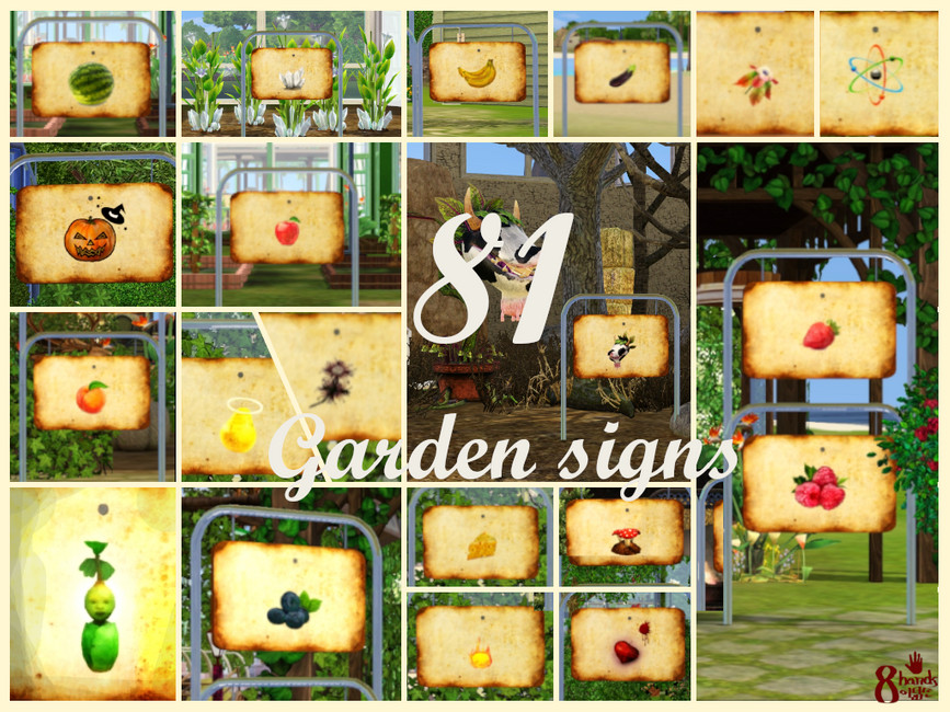 The Sims Resource - Large Garden Signs (Set)