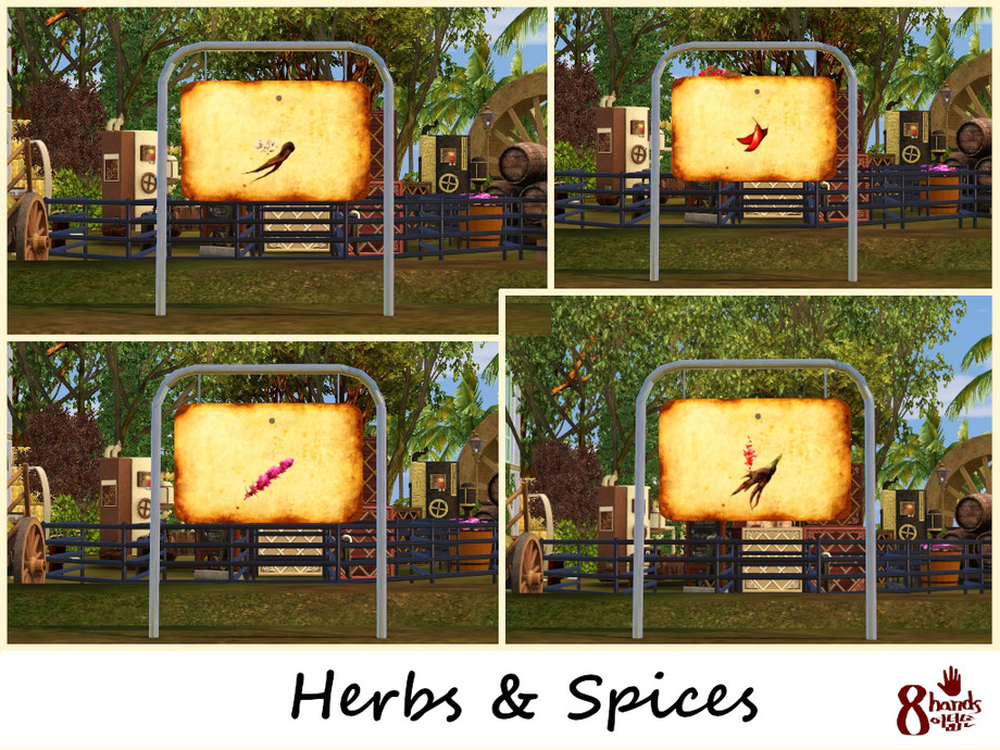 The Sims Resource - Large garden signs for Herbs n Spices