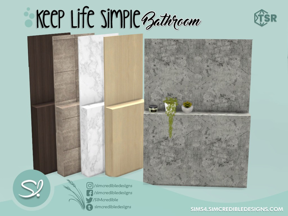 The Sims Resource - Keep life simple bathroom wall surface
