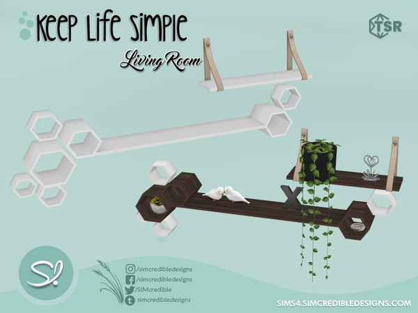 The Sims Resource - Keep Life Simple Living Wall Shelf