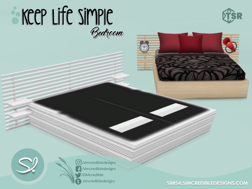 The Sims Resource - Keep Life Simple Bedroom Bed Frame