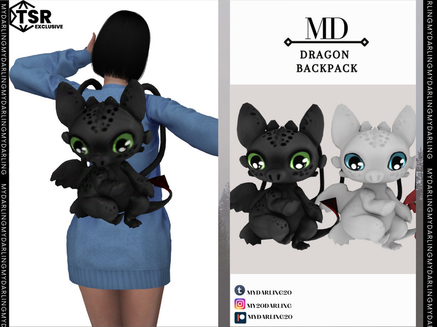 The Sims Resource - adult dragon backpack