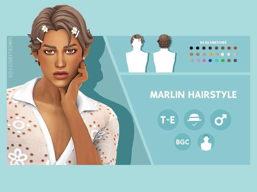 The Sims Resource - Marlin Hairstyle