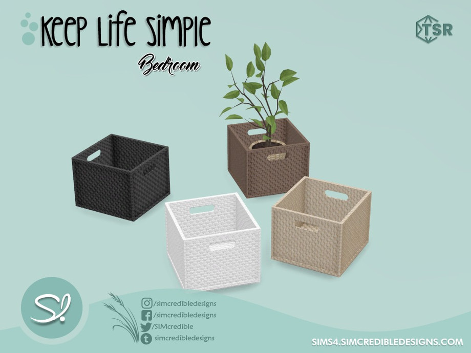 The Sims Resource - Keep Life Simple Bedroom Wicker Box
