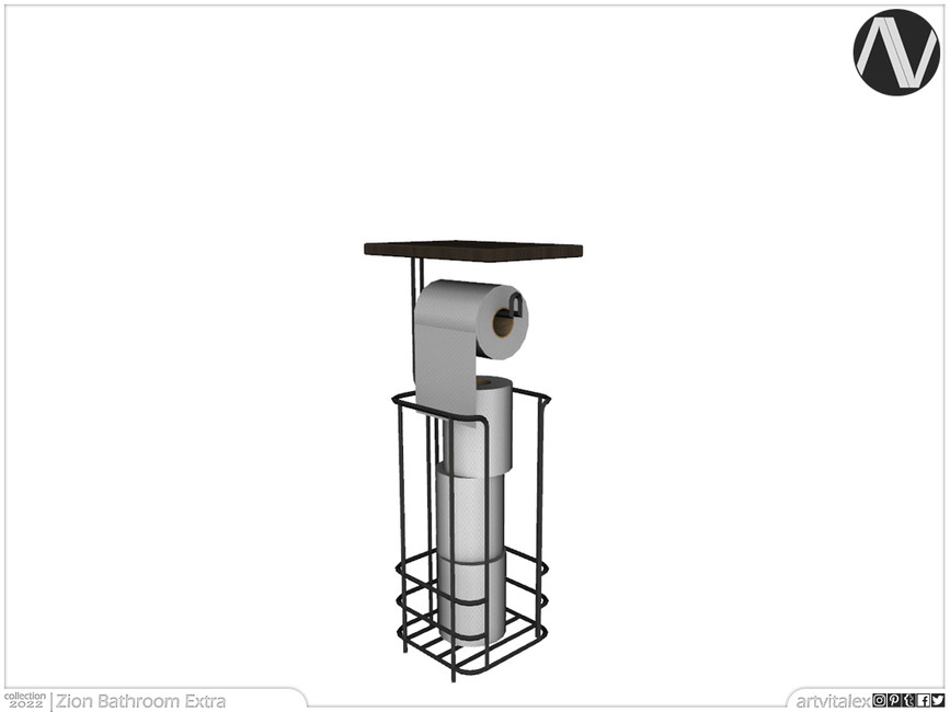 The Sims Resource - Zion Toilet Paper Holder Stand