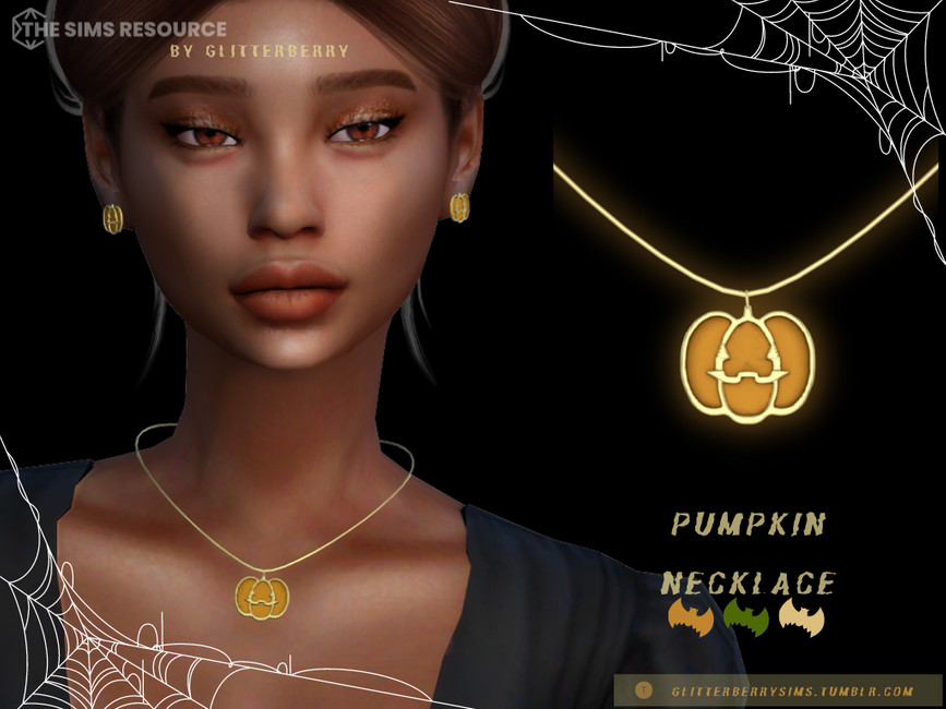 The Sims Resource - Halloween 2022- Pumpkin Necklace