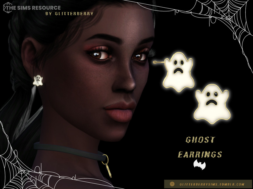 The Sims Resource - Halloween 2022- Ghost Earrings