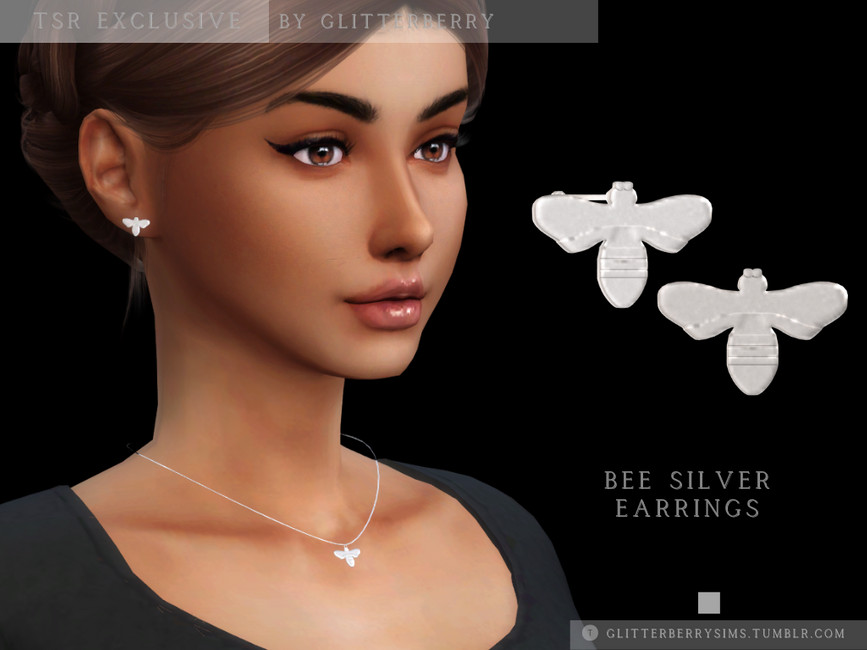 The Sims Resource - Bee Silver Earring