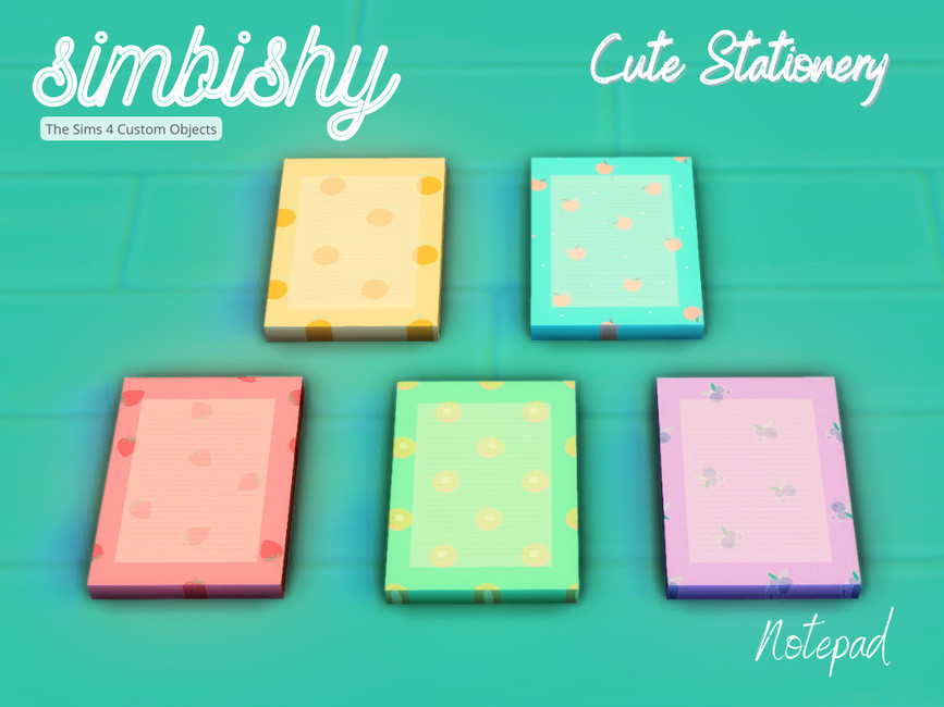 The Sims Resource - Cute Stationery Set - Notepad