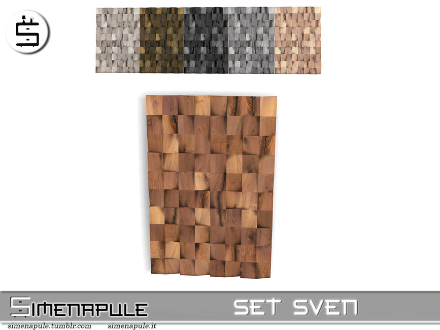 The Sims Resource - Set Sven - Wall Panel 3d