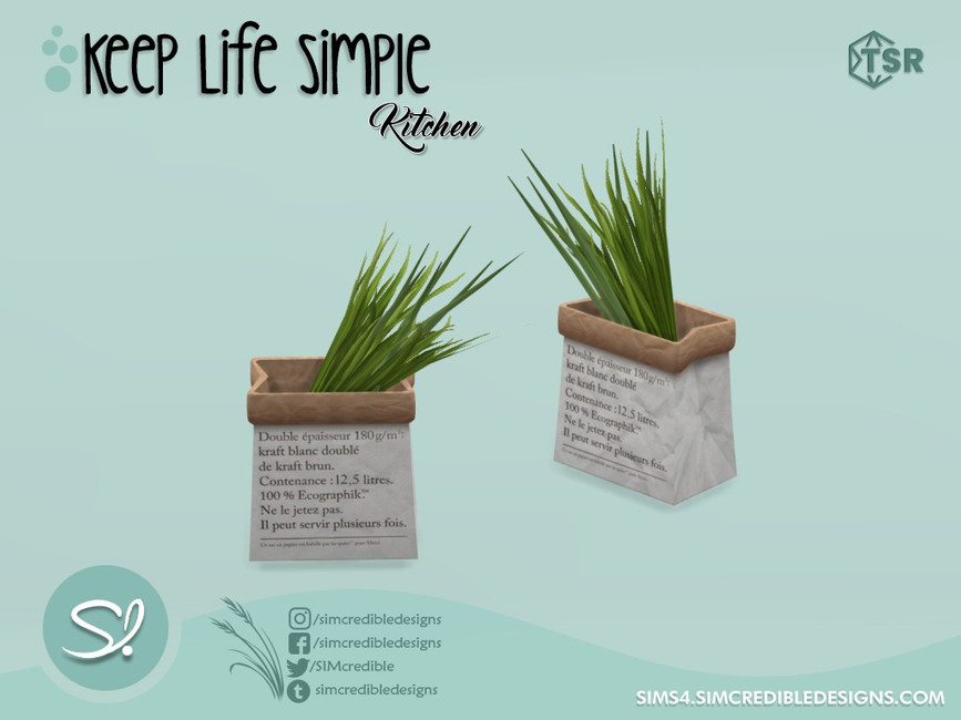 The Sims Resource - Keep Life Simple Kitchen Paper Bag