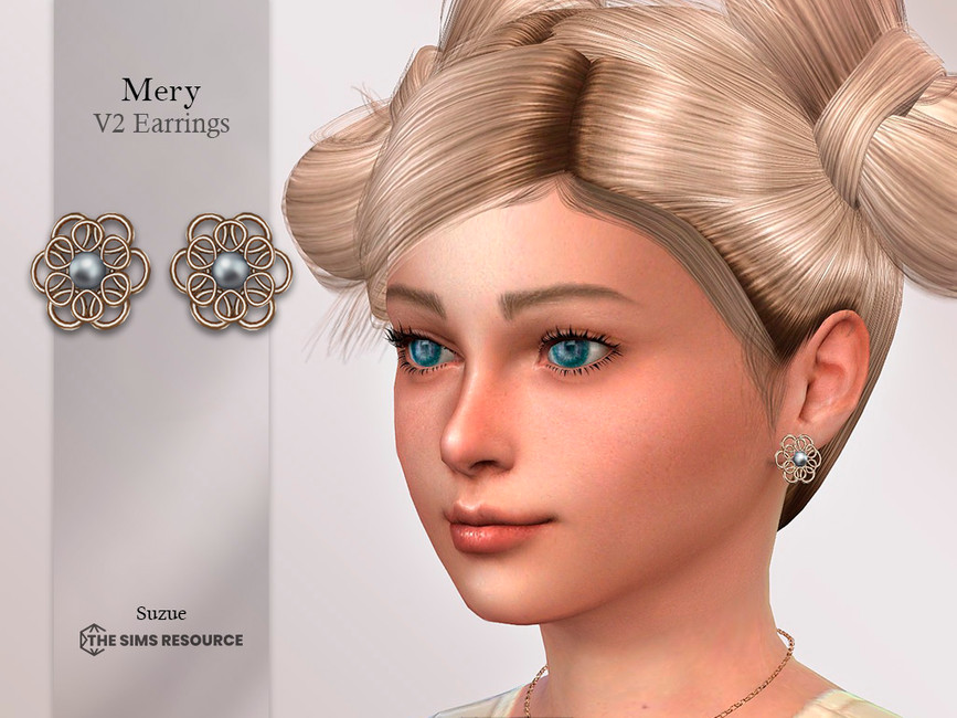 The Sims Resource - Mery Earrings Child