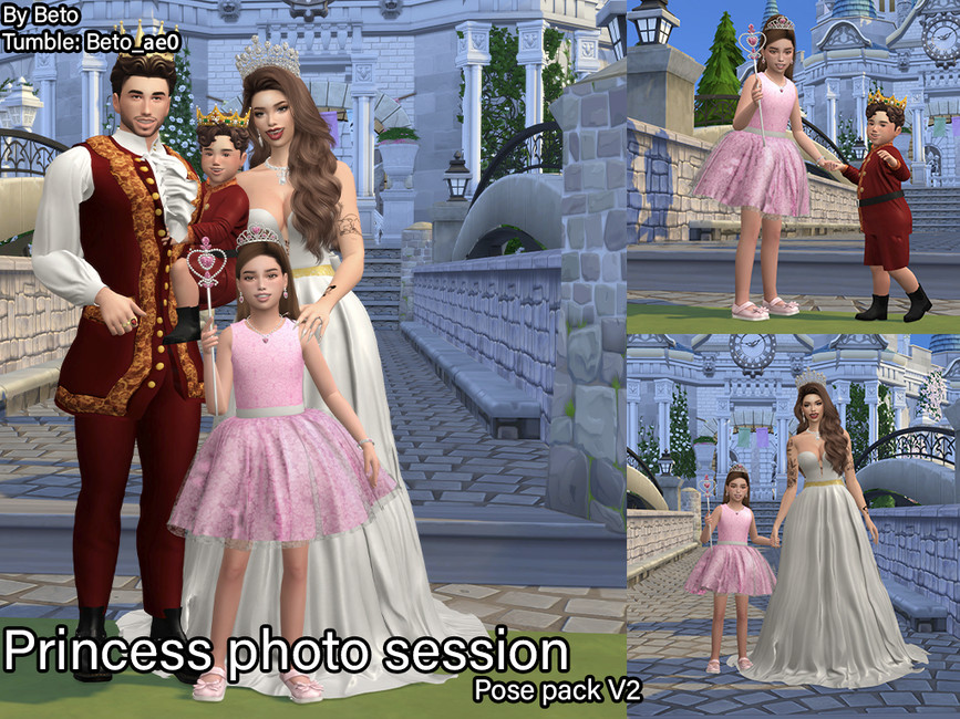 The Sims Resource - Princess photo session V2 (Pose pack)