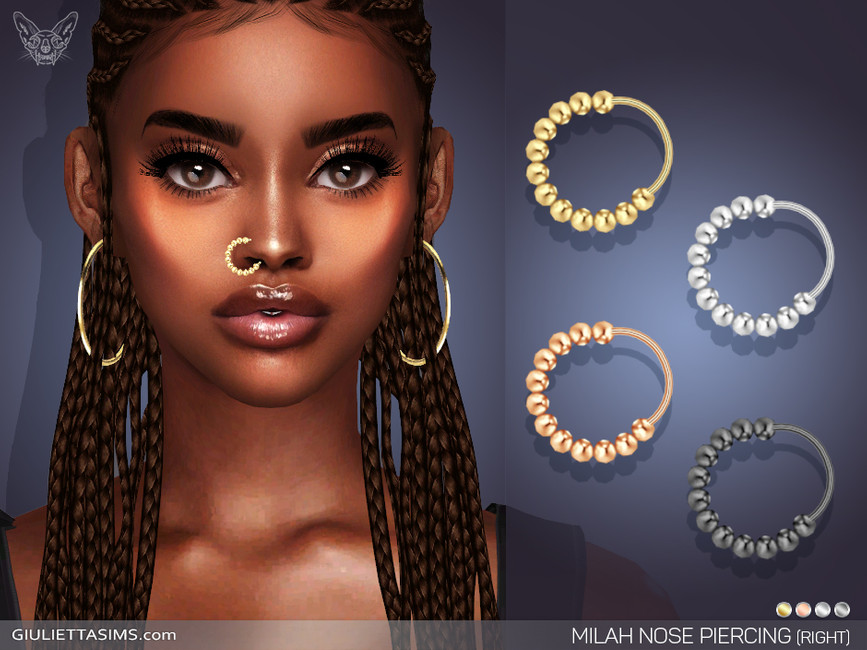 The Sims Resource - Milah Nose Ring (Right Nostril)