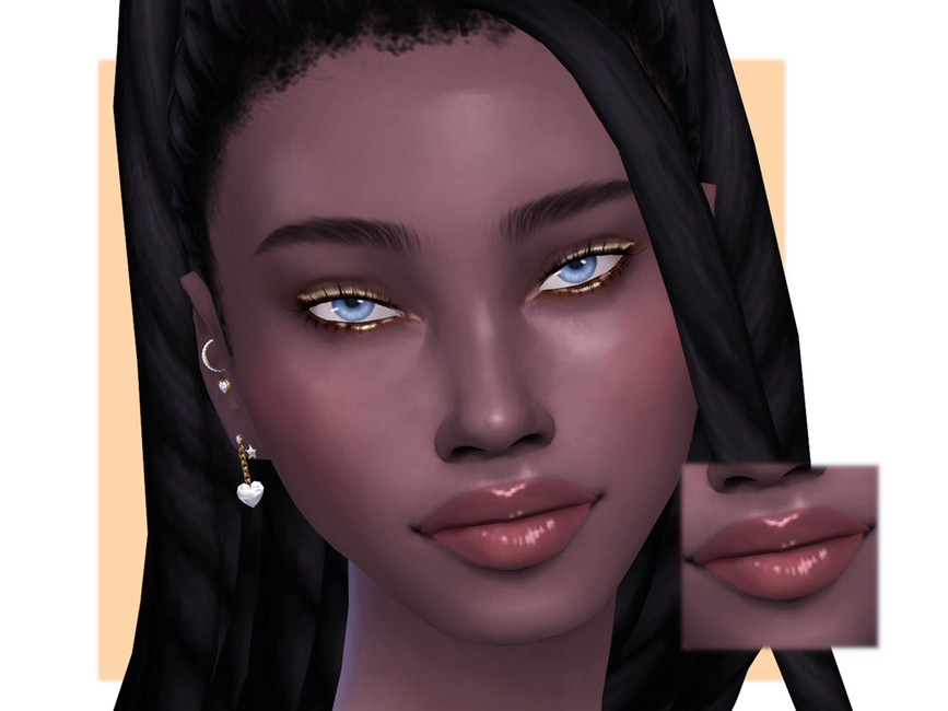 The Sims Resource - Overlined Glossy Lips