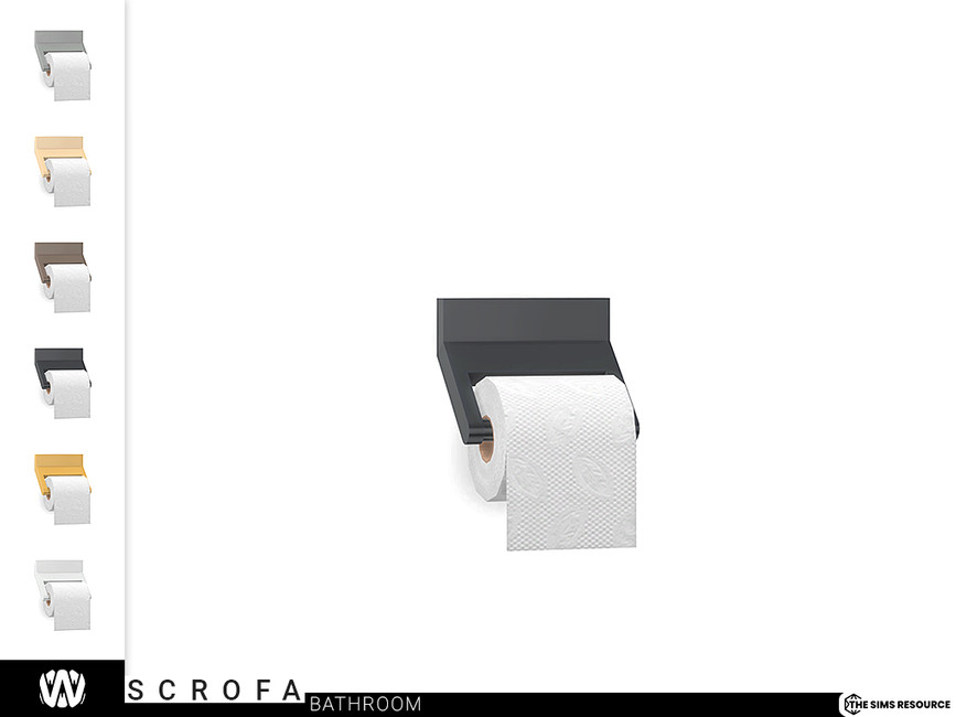 The Sims Resource - Scrofa Toilet Paper Holder