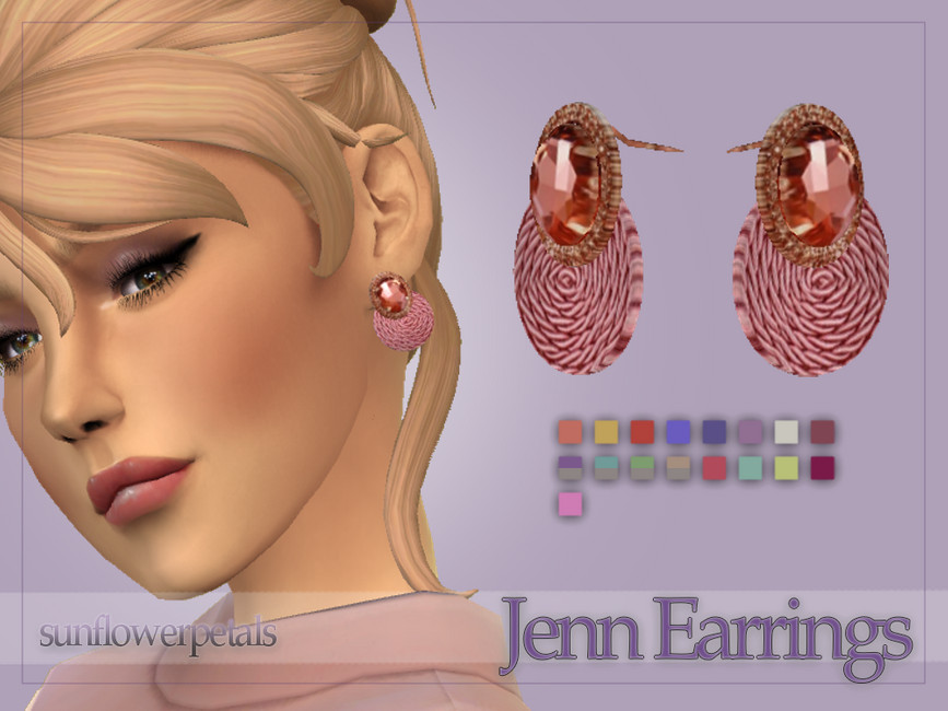 The Sims Resource - Jenn Earrings