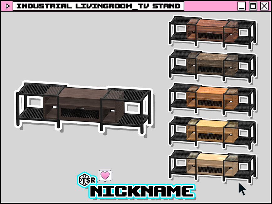 The Sims Resource - industrial livingroom_tv stand