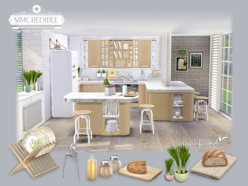 The Sims Resource - Keep Life Simple Kitchen [web transfer]