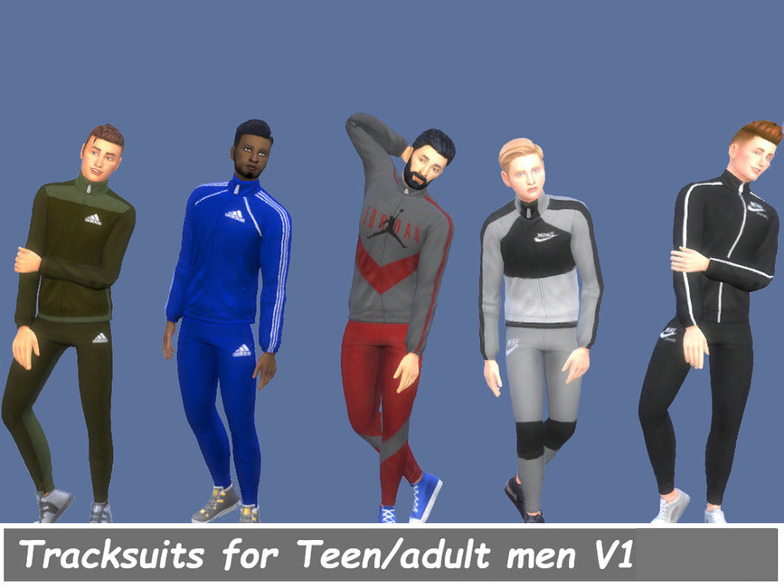 The Sims Resource - Tracksuits for Men V1