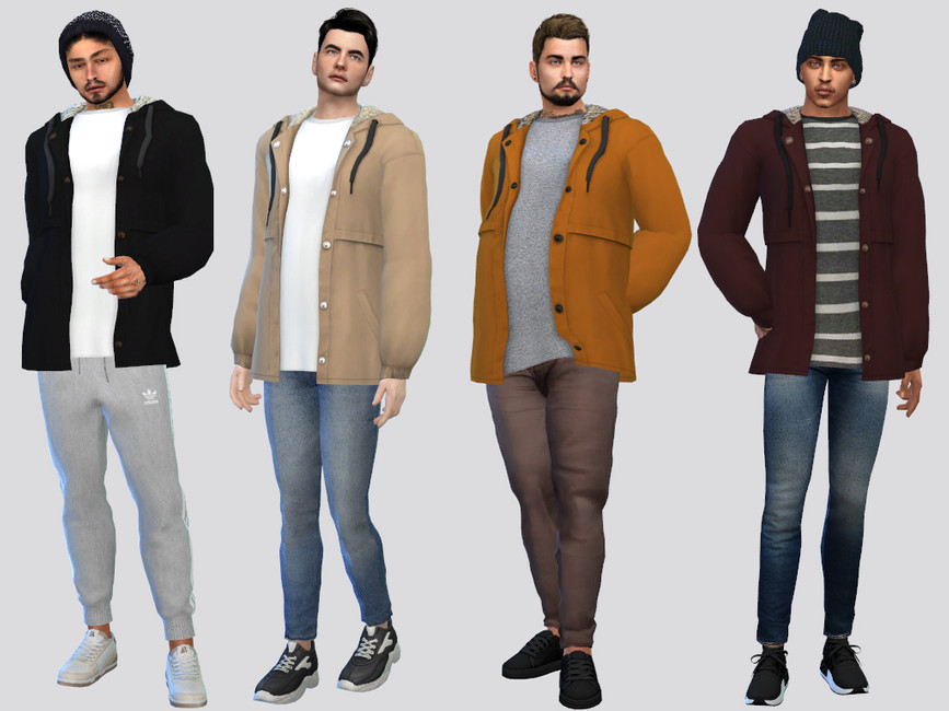 The Sims Resource - Carson Hoodie Jacket