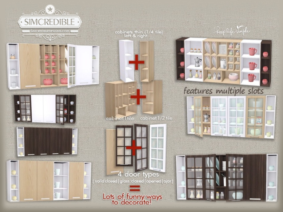 The Sims Resource - Keep Life Simple Kitchen Cabinet Door Opened Right