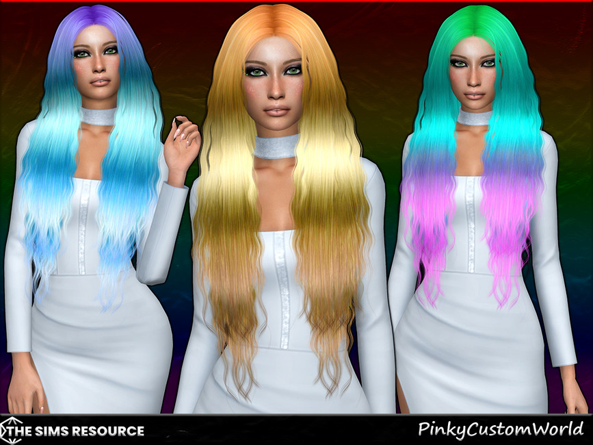 The Sims Resource - Fantasy Retexture of Daya hair (long) by Anto