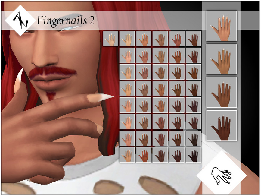 The Sims Resource - Fingernails 2